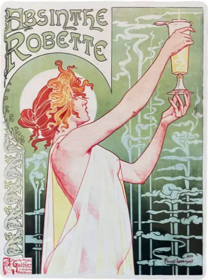 Absinthe Robette Reproduction Metal Sign – Dark Rain Design